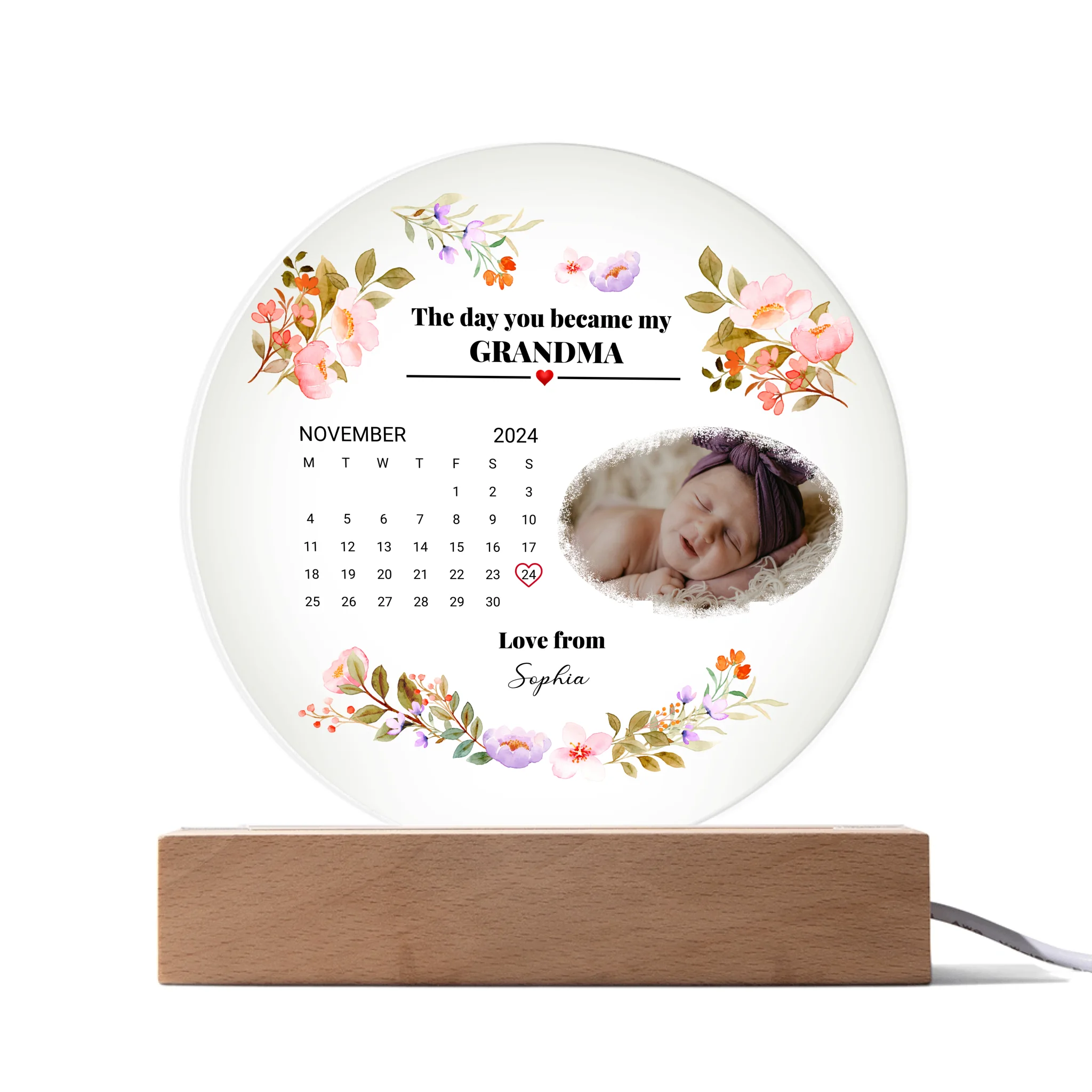 TIB Free Design - Personalized Photo Acrylic - The Day You Became My M ...