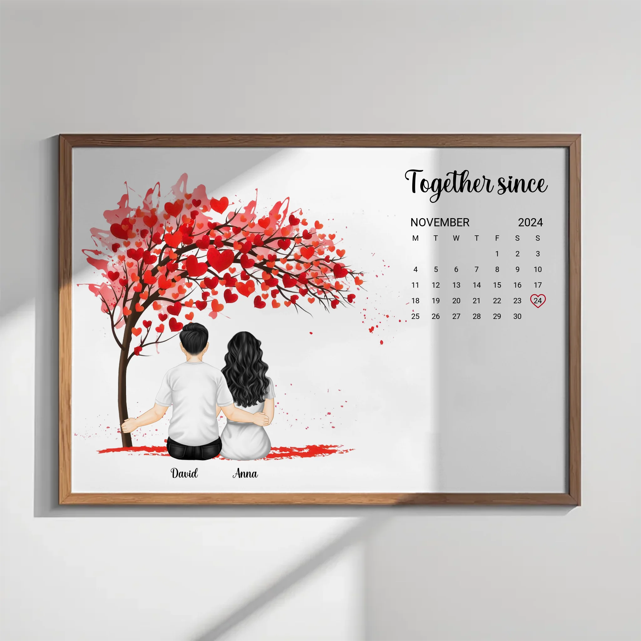 TIB Free Design - Personalized Poster - Couple Together Since – teeinblue